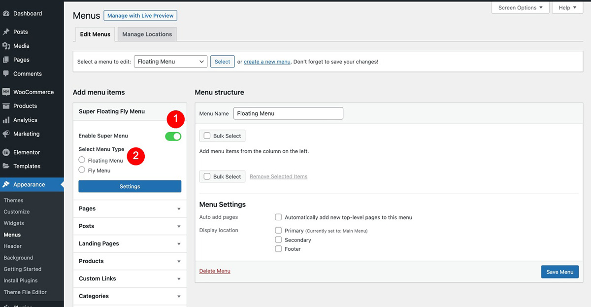 Migrating from Simple Floating Menu to Super Floating Menu - HashThemes